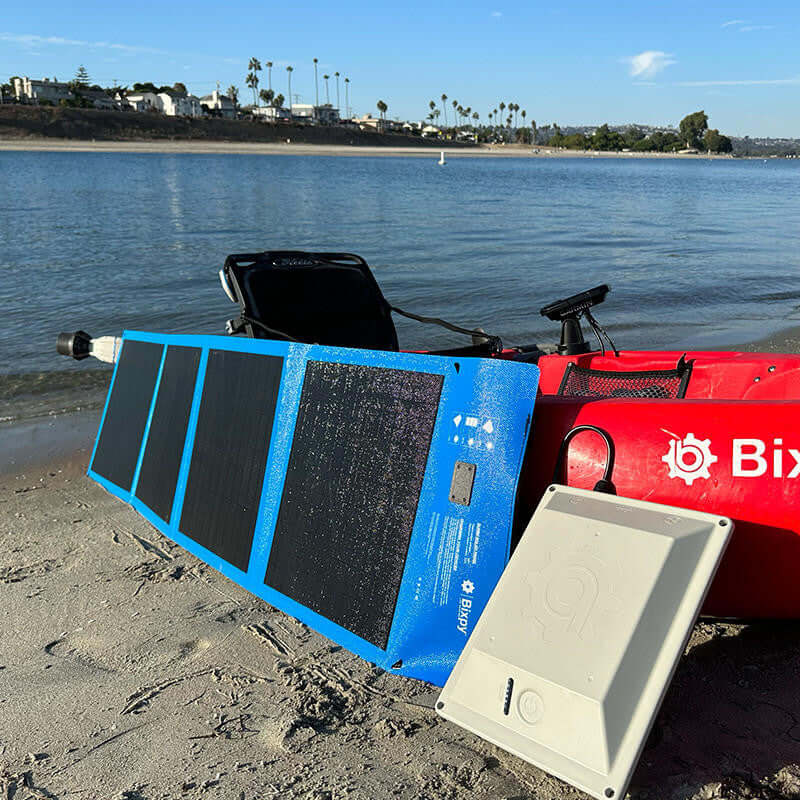 K-1 Outboard Kit with SUN80 Solar Panel | Vibe Kayaks Canada
